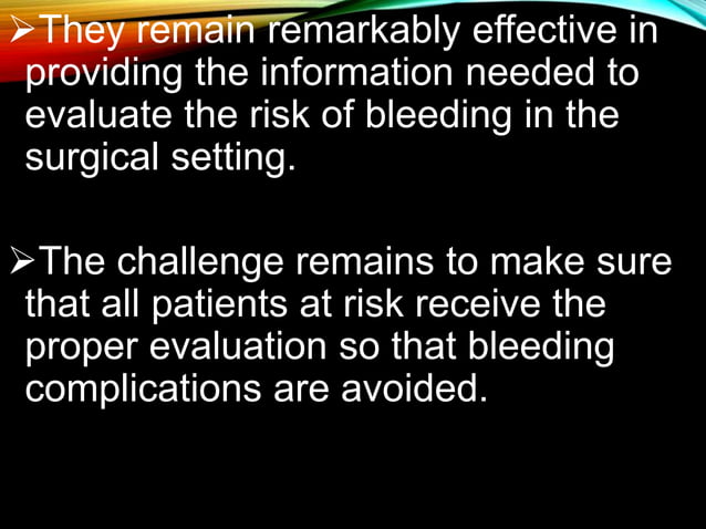 Perioperative bleeding and Hemostasis | PPTX | Blood Disorders ...