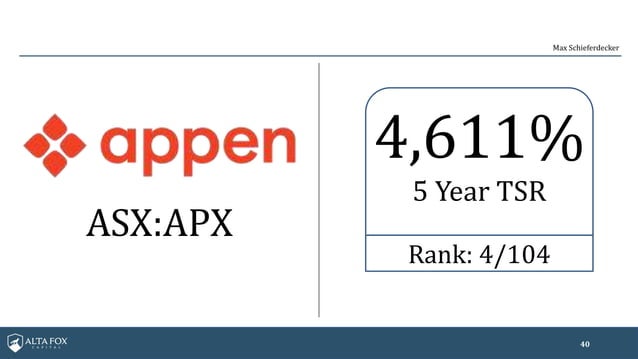 Alta Fox The Makings of a Multibagger 2020 | PPT