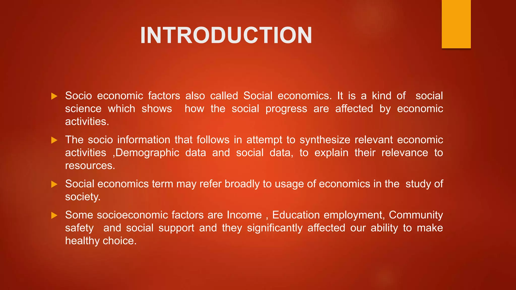 Socio economic factors and Health | PPTX