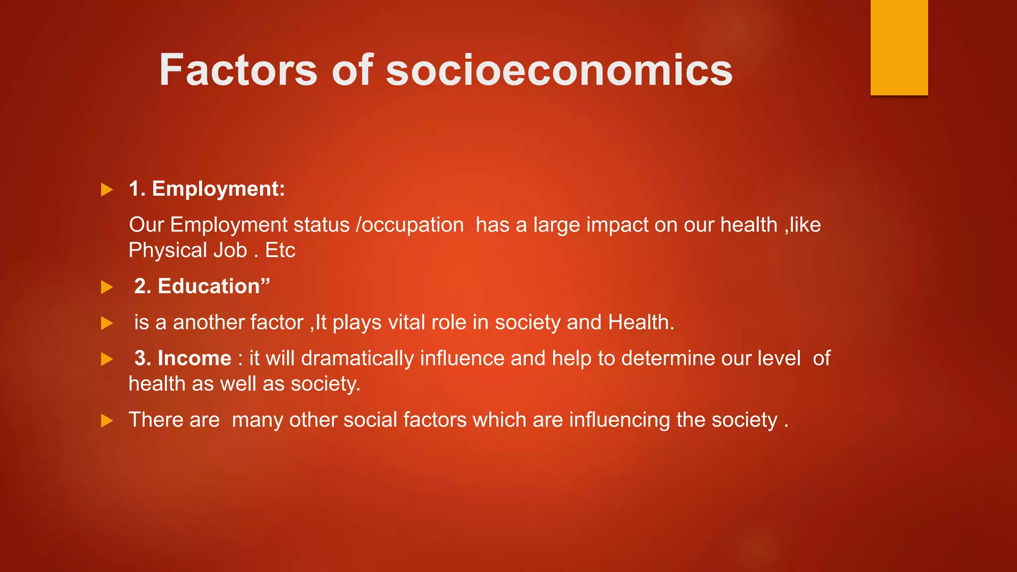 Socio economic factors and Health | PPTX