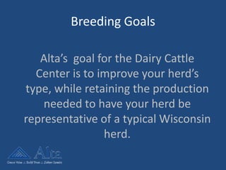Alta Genetics Sire Selection | PPTX