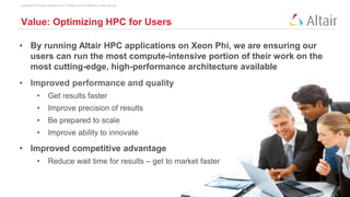 Altair on Intel Xeon Phi: Optimizing HPC for Breakthrough Performance | PDF