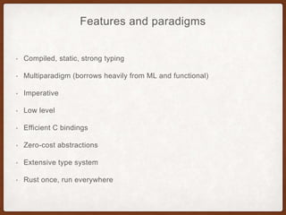 Introduction to Rust - Admios ALTalk Nov 2018 | PPT