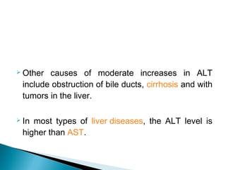 Alt and AST role in liver disorder | PPT