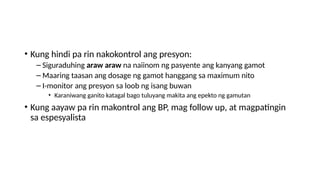 ALTAPRESYon management adults guidelines tagalog | PPTX