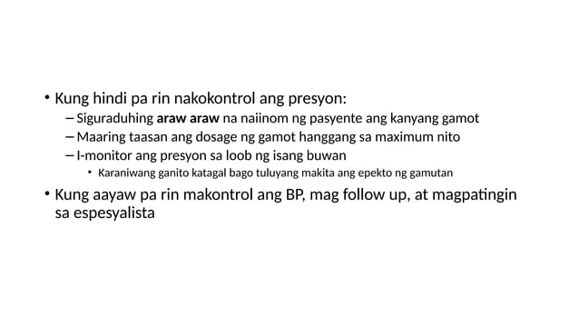 ALTAPRESYon management adults guidelines tagalog | PPTX
