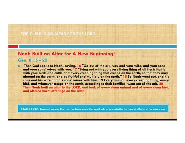 Altar For The Lord | PDF