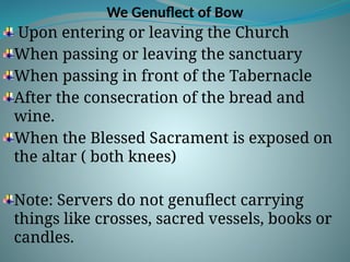 Procedures in Serving (Formation Rites of Altar Server) | PPTX