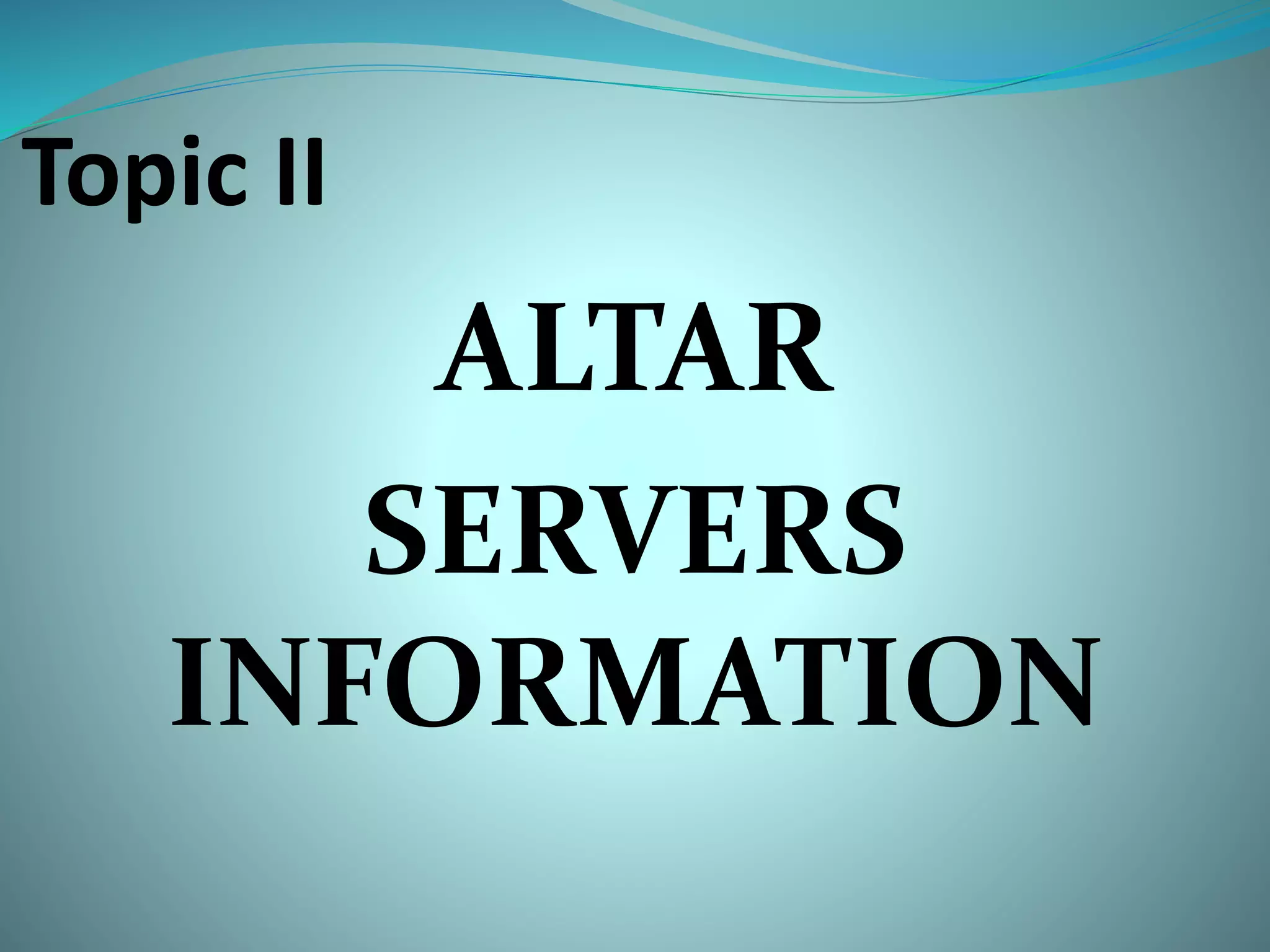 Altar server seminar | PPTX | Christianity | Religion & Spirituality