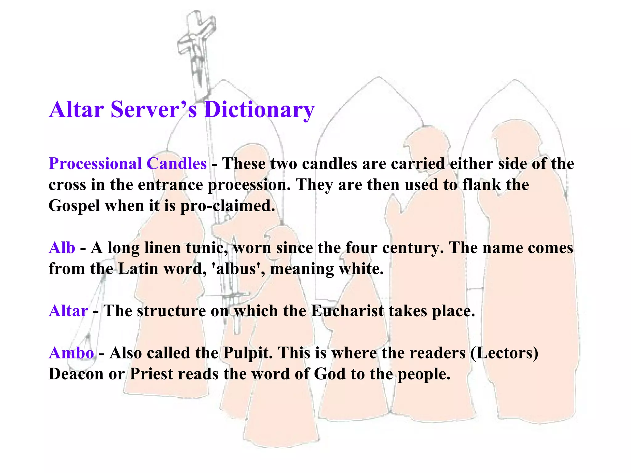 Altar Server Training St Joseph Parish | PPT