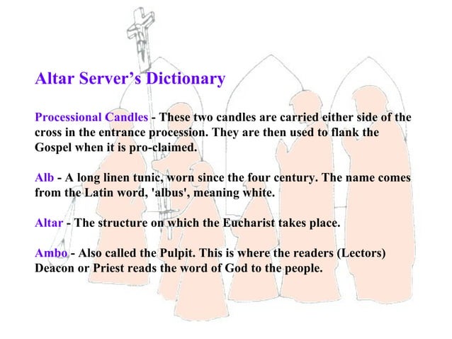 Altar Server Training St Joseph Parish | PPT