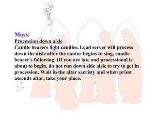 Altar Server Training St Joseph Parish | PPT