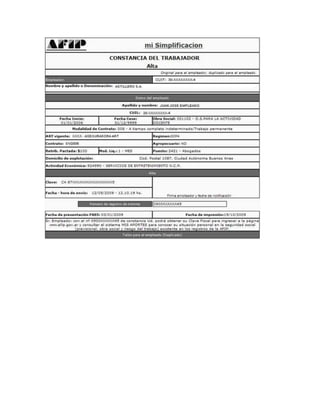 Alta temprana afip | PDF