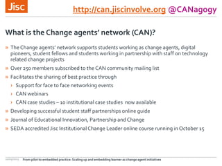 Jisc Change Agents Network ALT-C | PPT