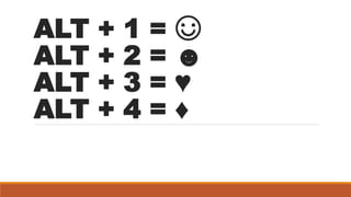 'ALT' CODES | PPTX