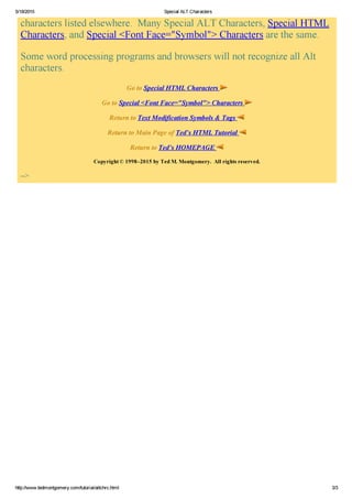 Alt codes full list | PDF