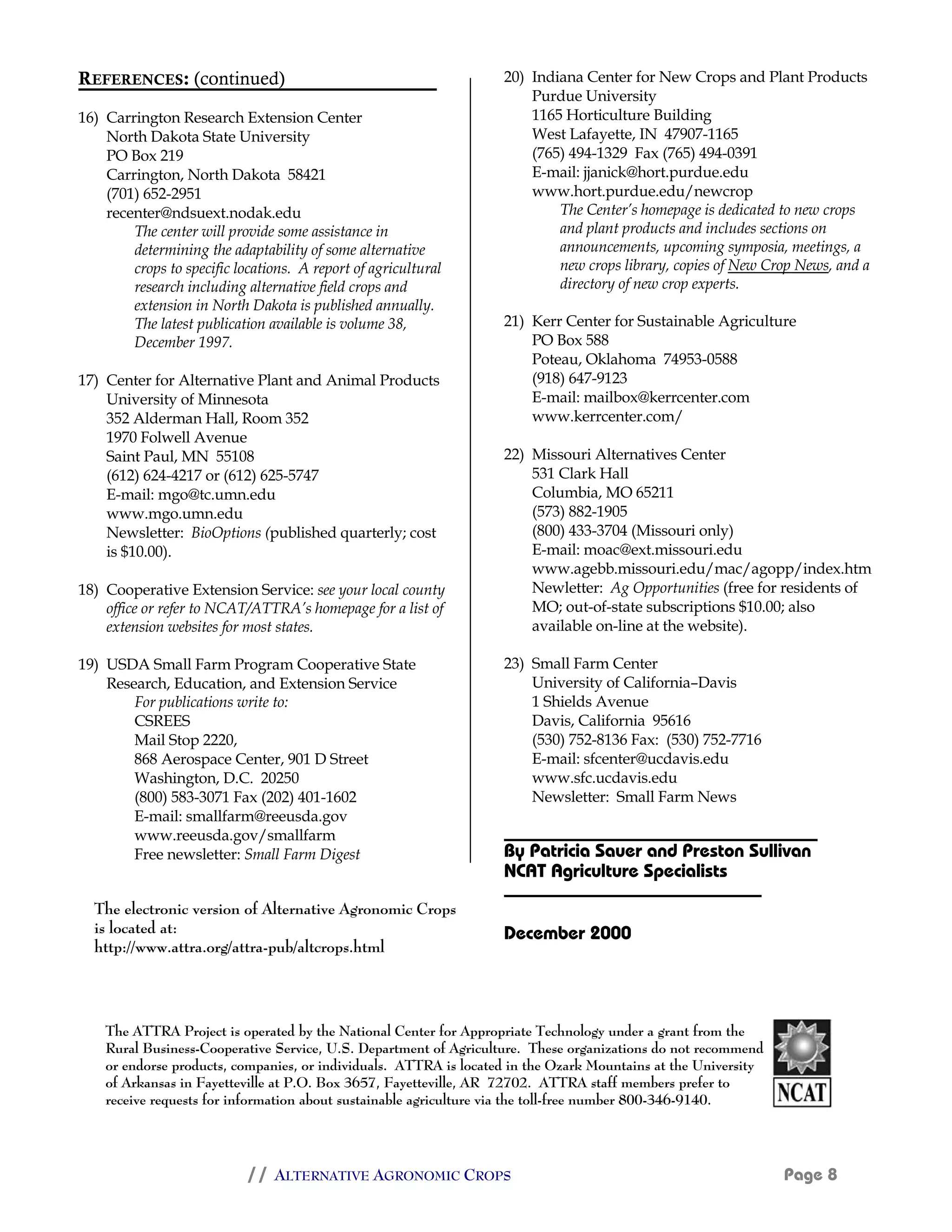 Alternative Agronomic Crops | PDF