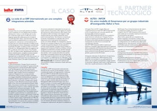 ALTEA BU INFOR SuccessStory BALTUR FAVA ERP Infor LN | PDF