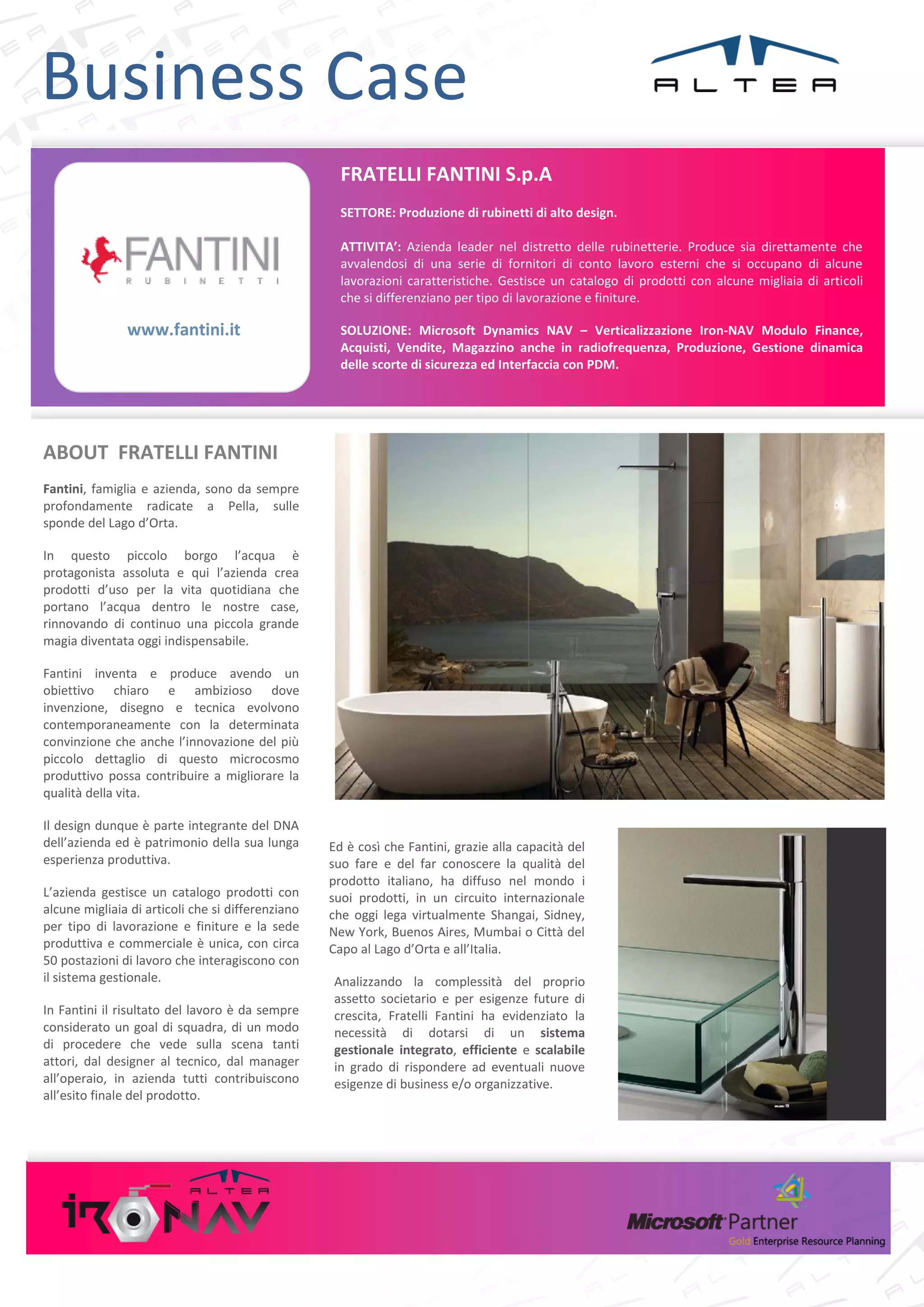 ALTEA_BU MS_SuccessStory_F.lli Fantini_IronNAV | PDF