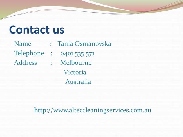 Altec cleaning services | PPTX