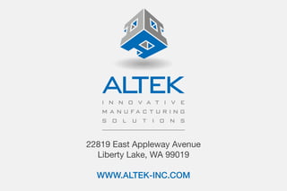 ALTEK Manufacturing - Machining Slideshow | PDF