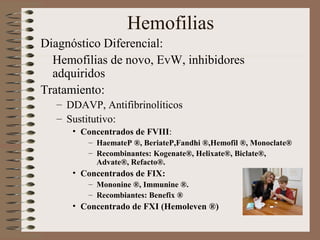 Alteraciones congénitas de la coagulación 10 | PPT