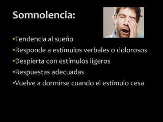 Alteraciones de la conciencia estupor y coma | PPT