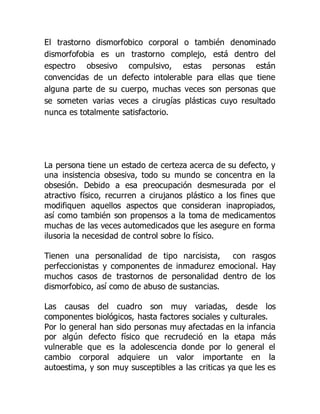 Alteraciones en la imagen corporal | DOCX