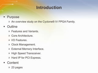 Cyclone IV FPGA Device | PPT