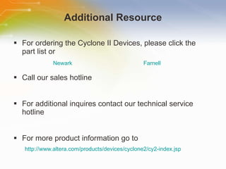 Cyclone II FPGA Overview | PPT