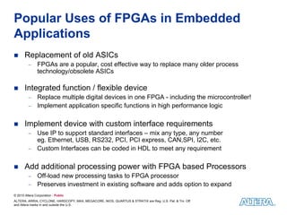 Benefits of Using FPGAs for Embedded Processing: Embedded World 2010 | PPT