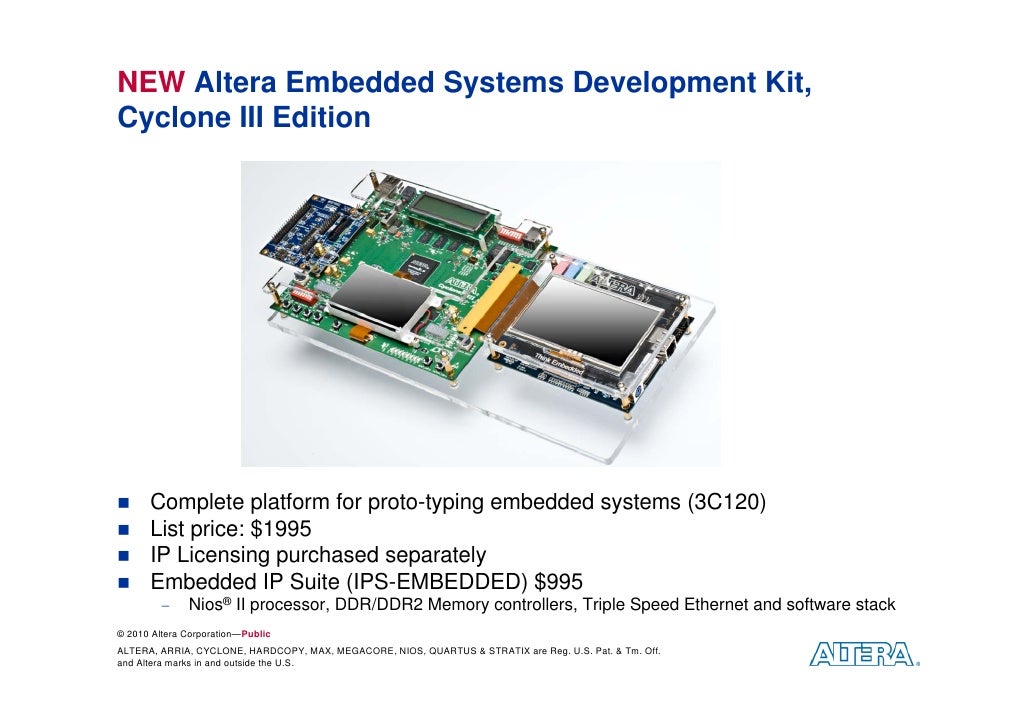 Nios Ii Embedded Processor Embedded World 2010