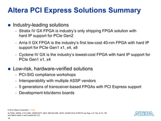 Creating Your Own PCI Express System Using FPGAs: Embedded World 2010 | PDF