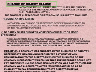 Alteration Of Memorandom Of Association Company Law | PPT