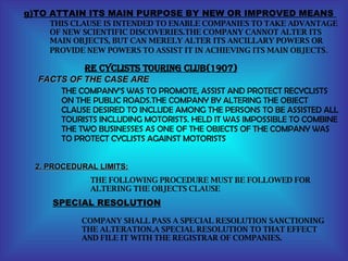 Alteration Of Memorandom Of Association Company Law | PPT