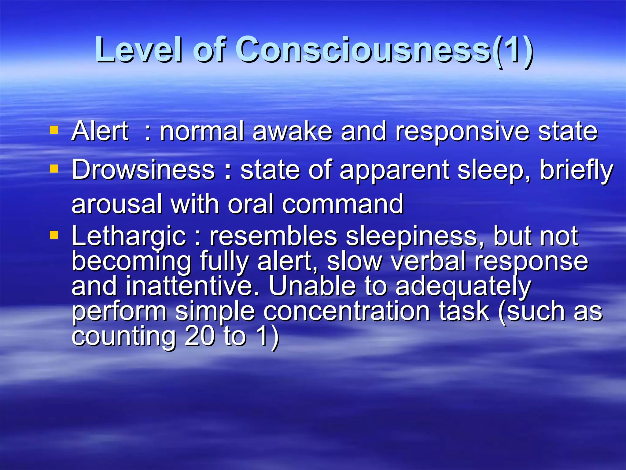 Alteration Of Consciousness | PPT