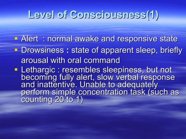 Alteration of consciousness2 | PPT