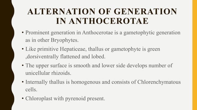 Alteration of generations in bryophytes | PPTX