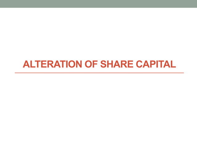Alteration of share_capital | PPT