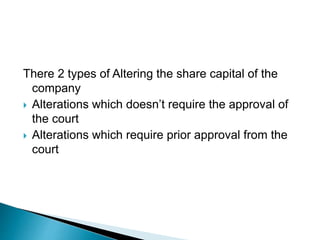 Alteration of share capital | PPT