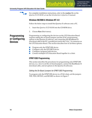 Altera UP2 Education Kit Manual | PDF
