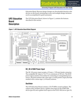 Altera UP2 Education Kit Manual | PDF