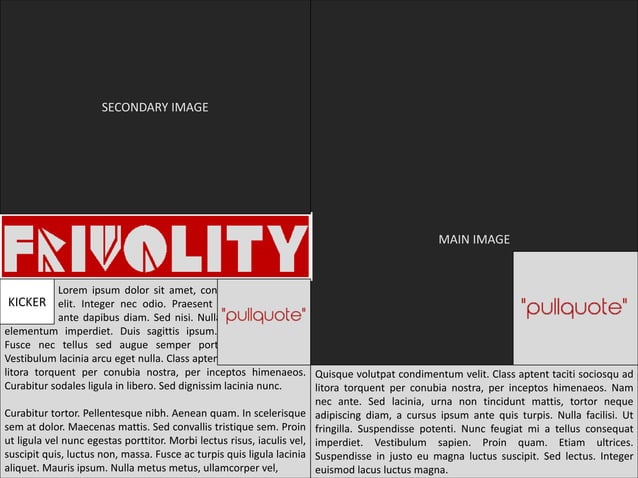 ALTER magazine double page spreads draft layouts | PPT