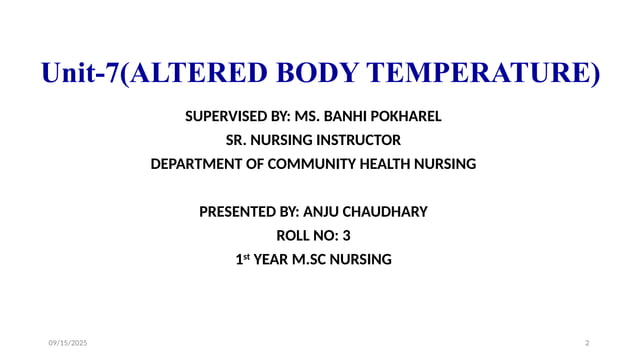 altered body temperature.pptx nursing concept: body temperature | PPTX