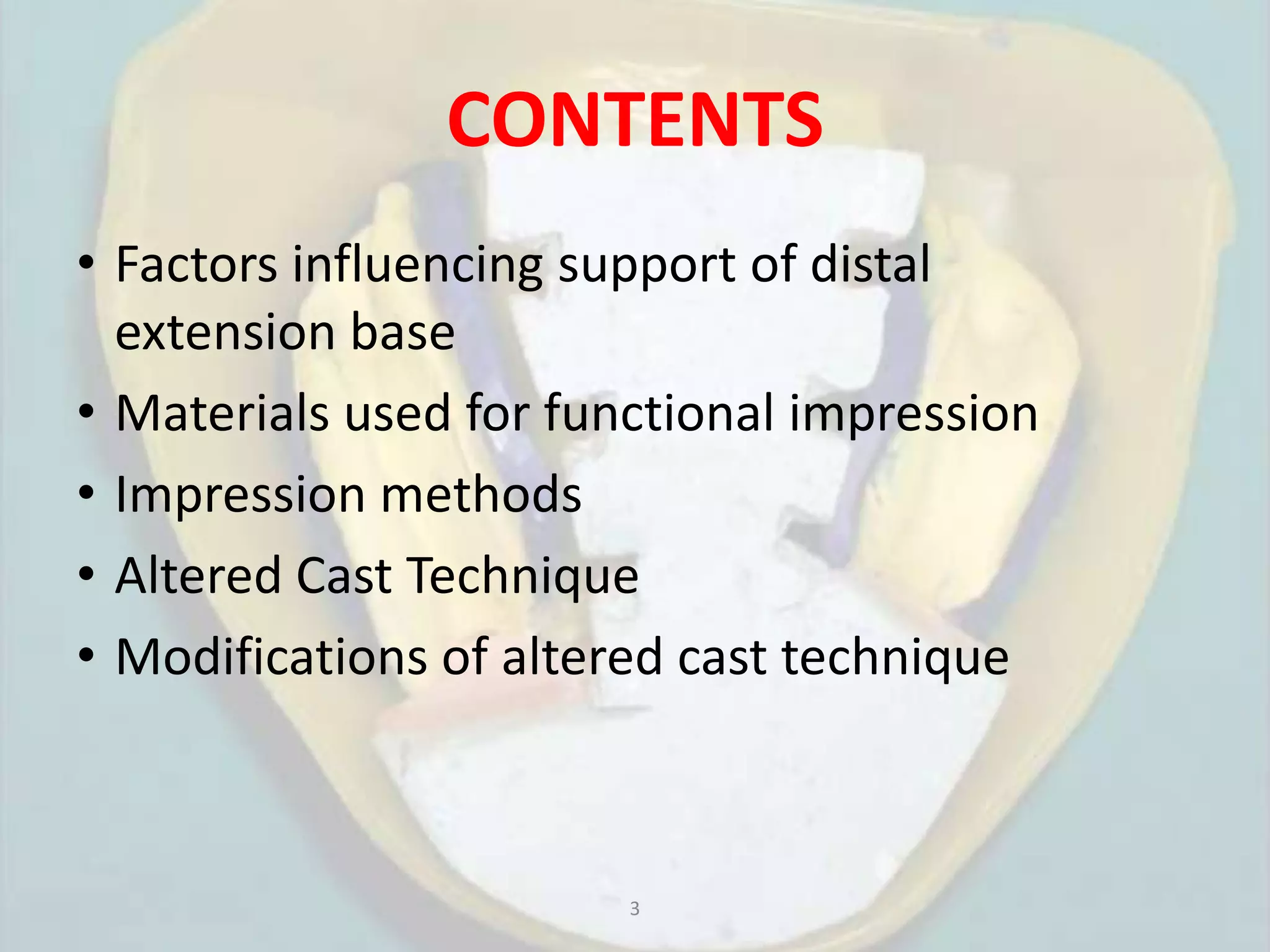 Altered casts technique | PPTX