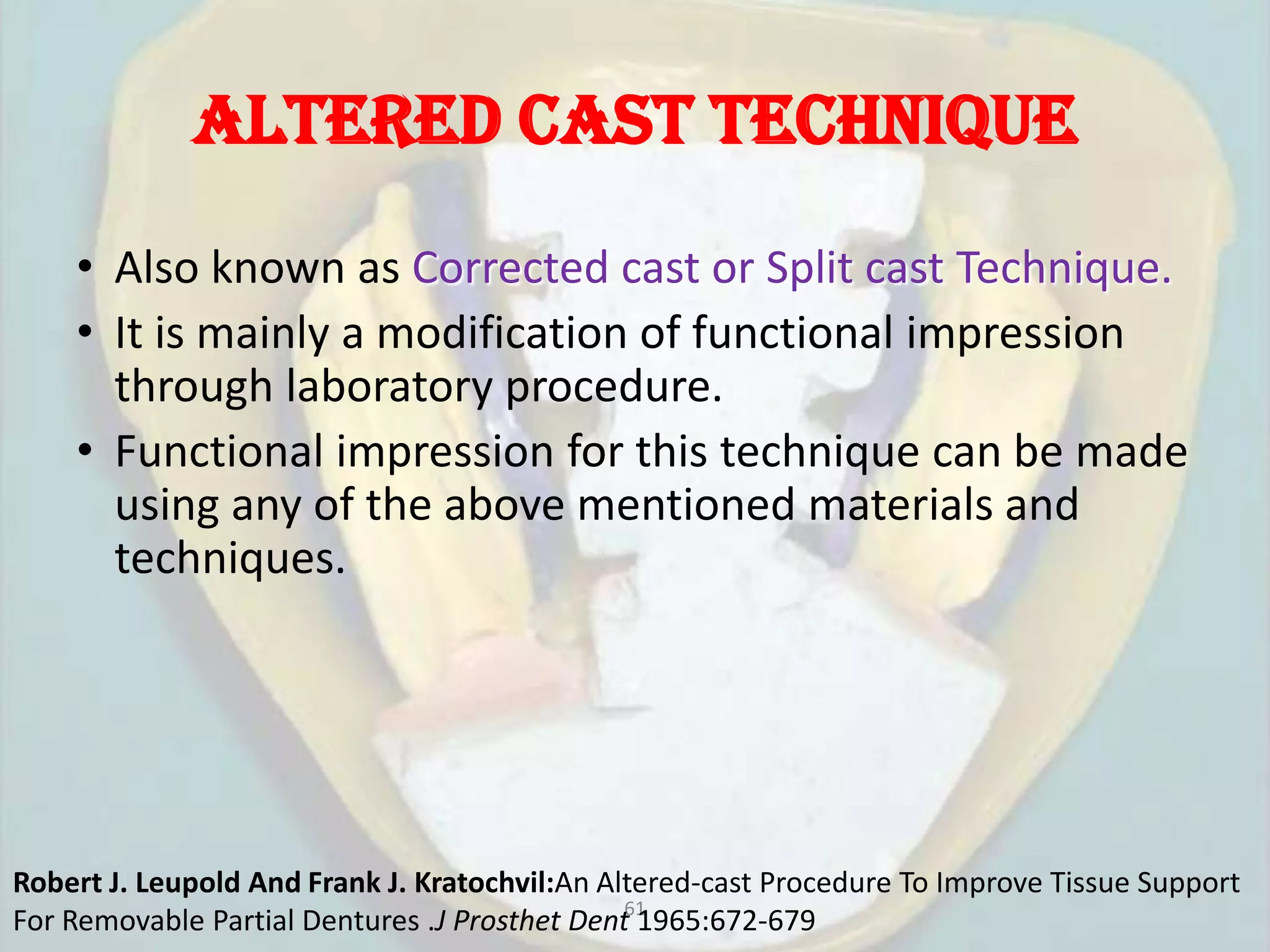 Altered casts technique | PPTX
