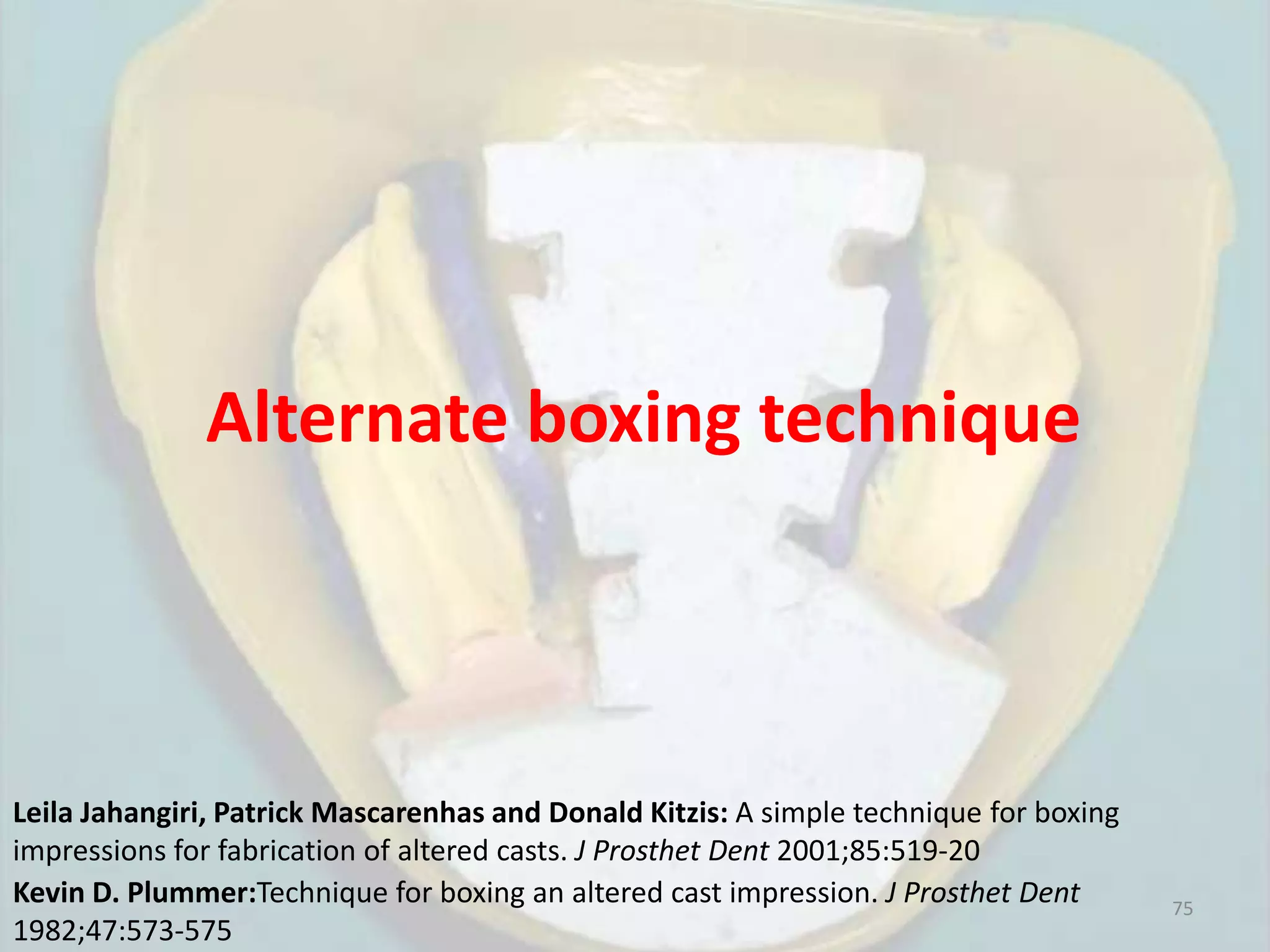 Altered casts technique | PPTX