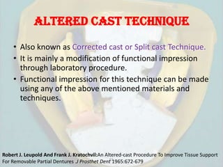 Altered casts technique | PPTX