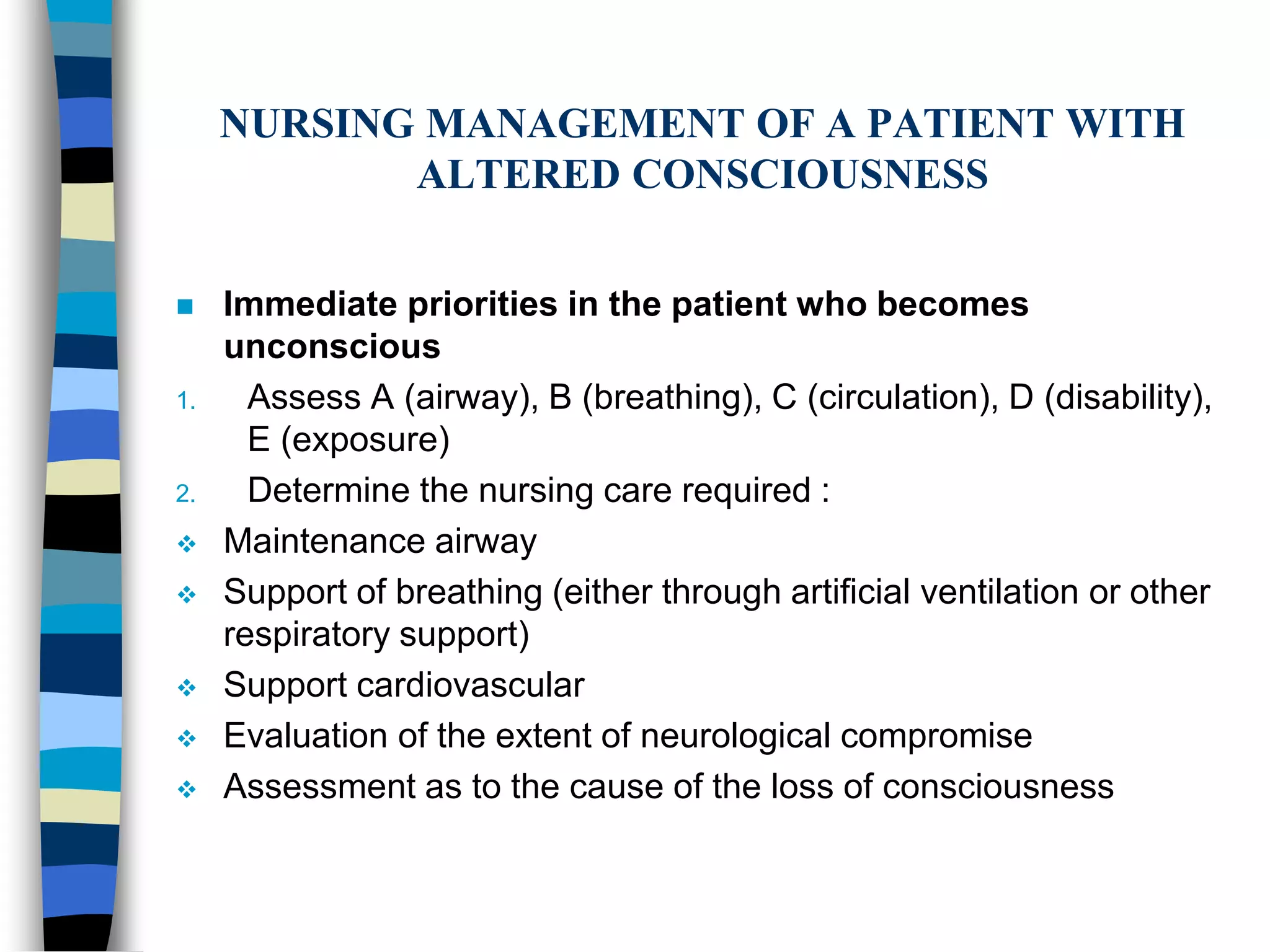 Altered consciousness | PPTX