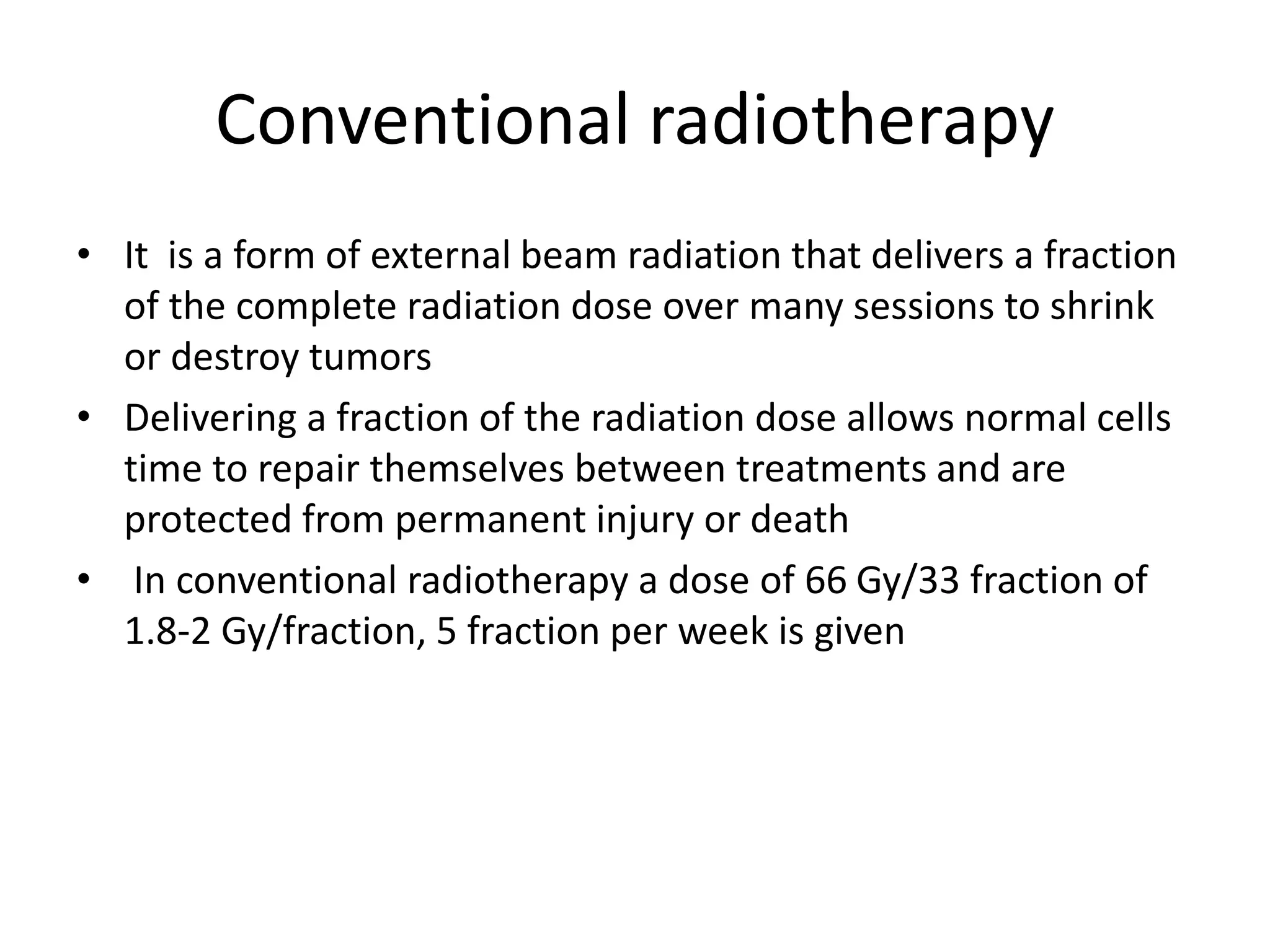 Altered fractionation schedules in radiation oncology | PPTX